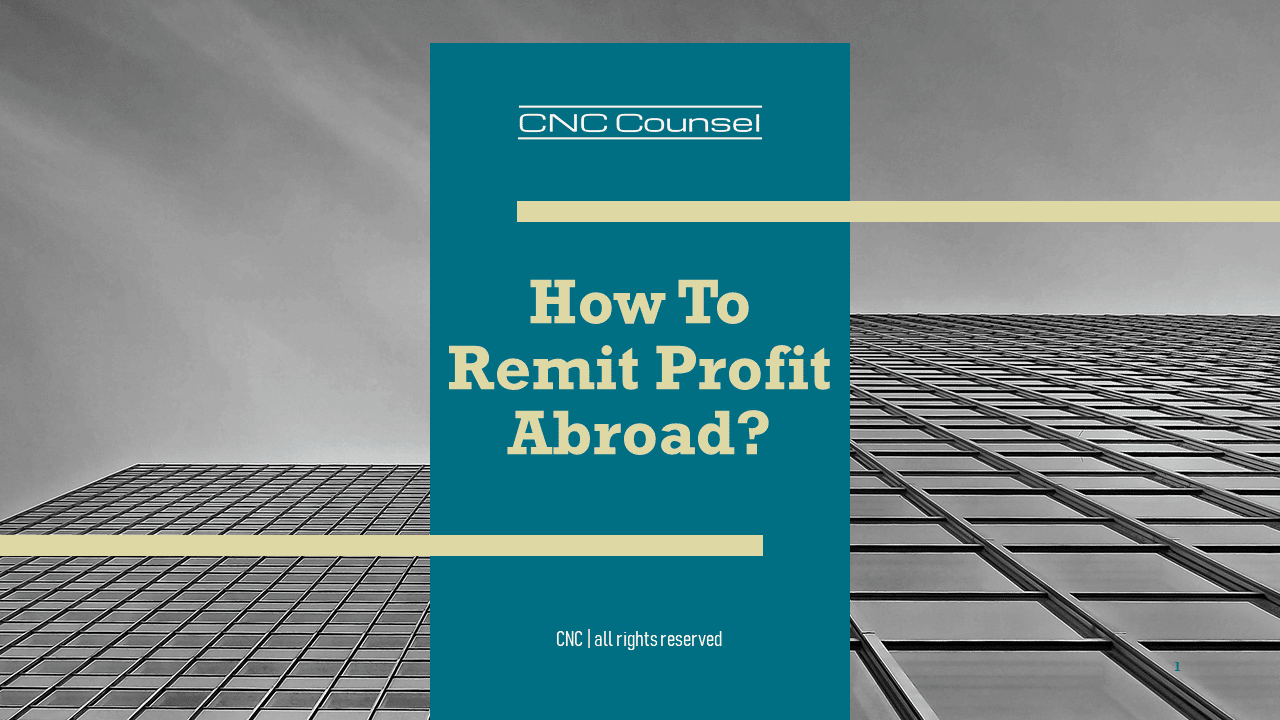 How to remit profits from Vietnam to One's Home Country – CNC Counsel