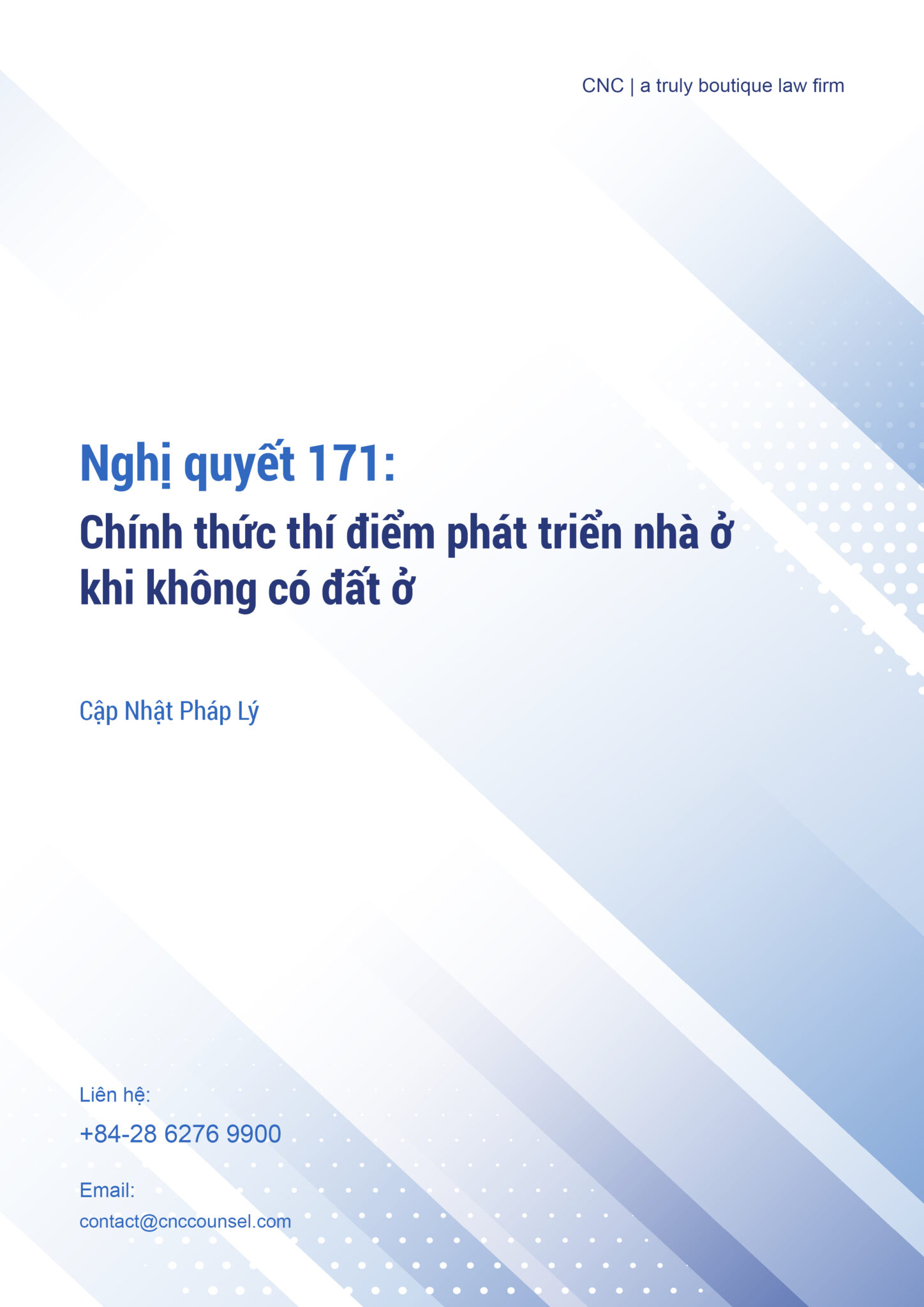 Nghị Quyết 171: Chính thức thí điểm phát triển nhà ở khi không có đất ở ...